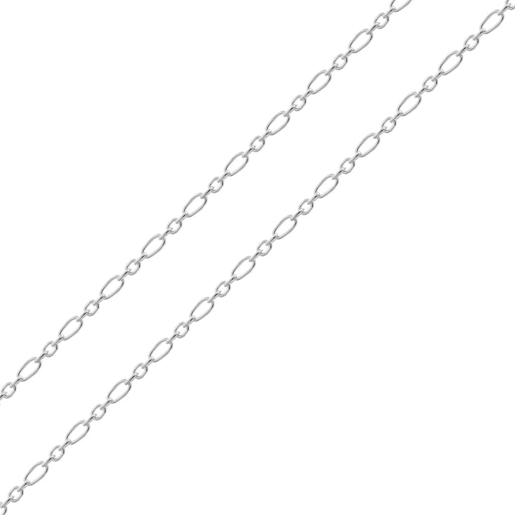 S188 - Sterling Silver Cable Figaro Chain - W J Sutton