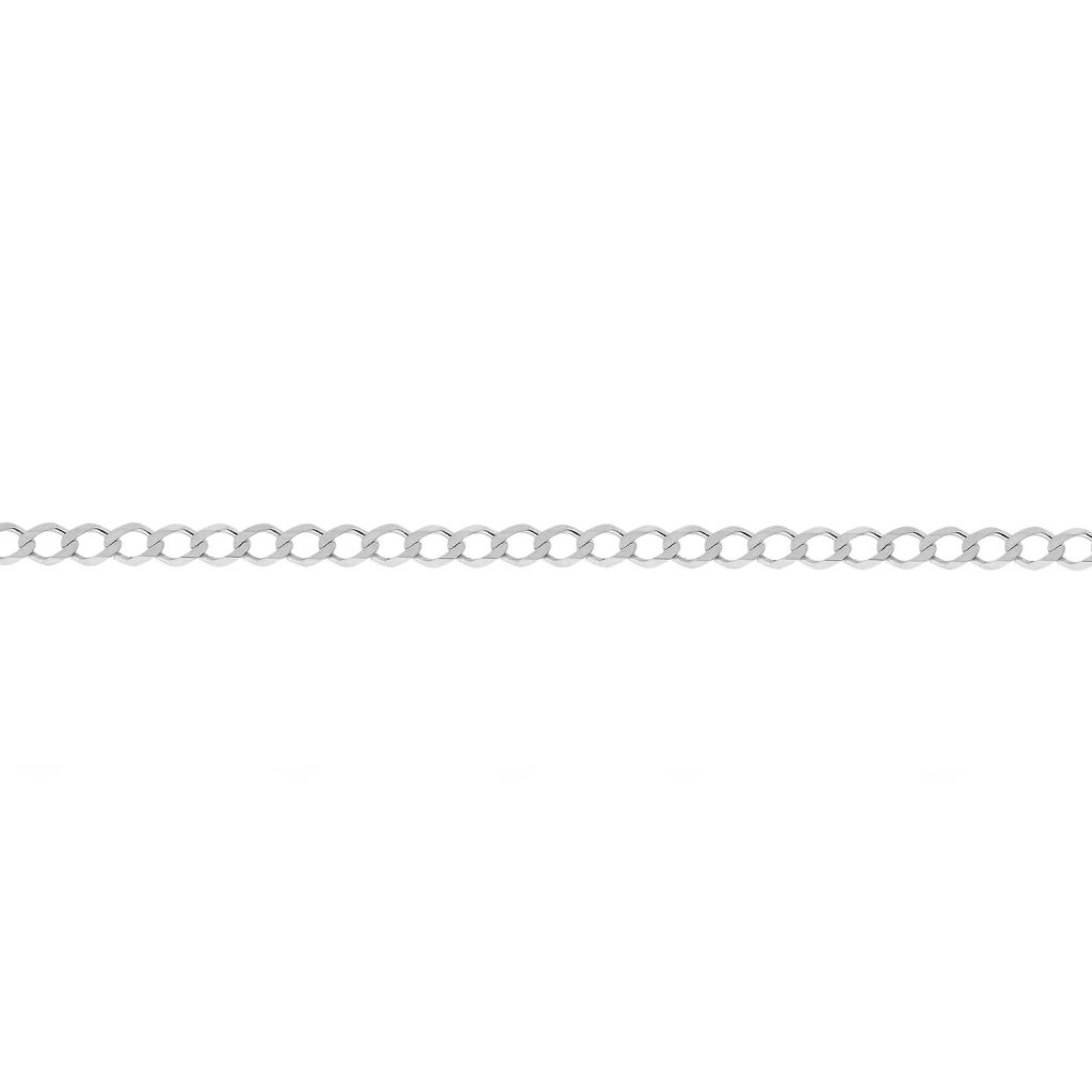 S619 - Sterling Silver Flattened Octagonal Curb Chain - W J Sutton